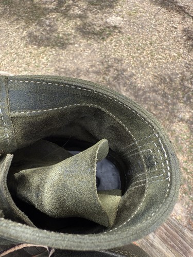 Whites Handmade Boots Leaf Green Waxy Commander MP Sherman Toe Cap Half ...