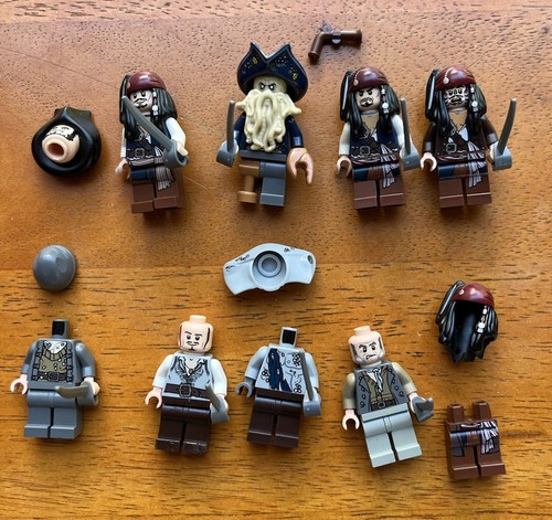 Lego Pirates Of The Caribbean Minifigure Lot (Davy Jones, Maccus, read ...
