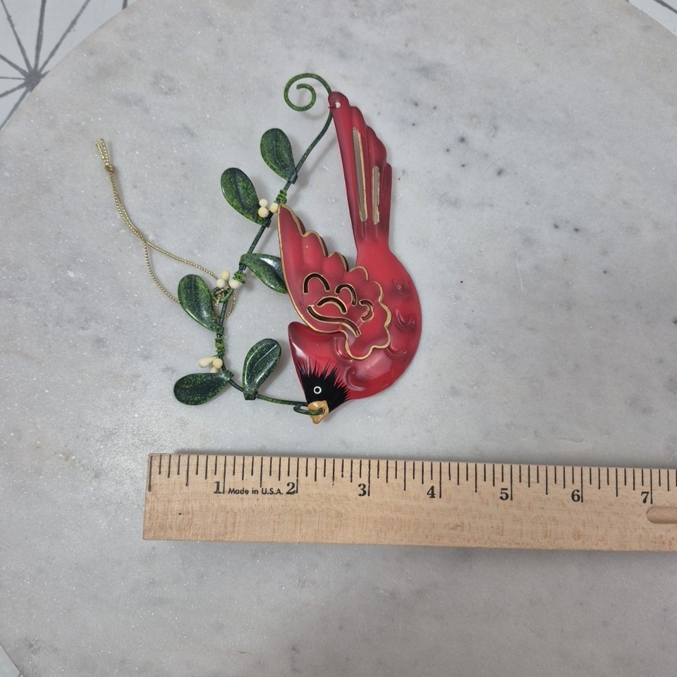 3 Cardinal Bird Metal 3D Christmas Ornament 5.5" | eBay UK