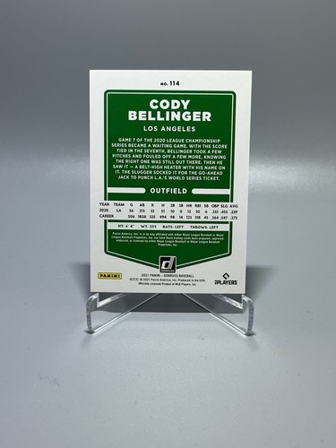 2021 Donruss Baseball Cody Bellinger Stat Line Silver #’d /494 Los ...