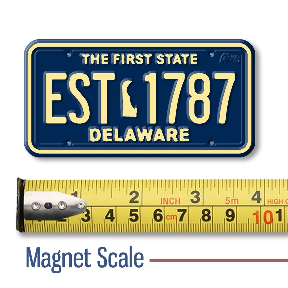 Delaware State License Plate Magnet by Classic Magnets, 1.9" x 3.8" | eBay