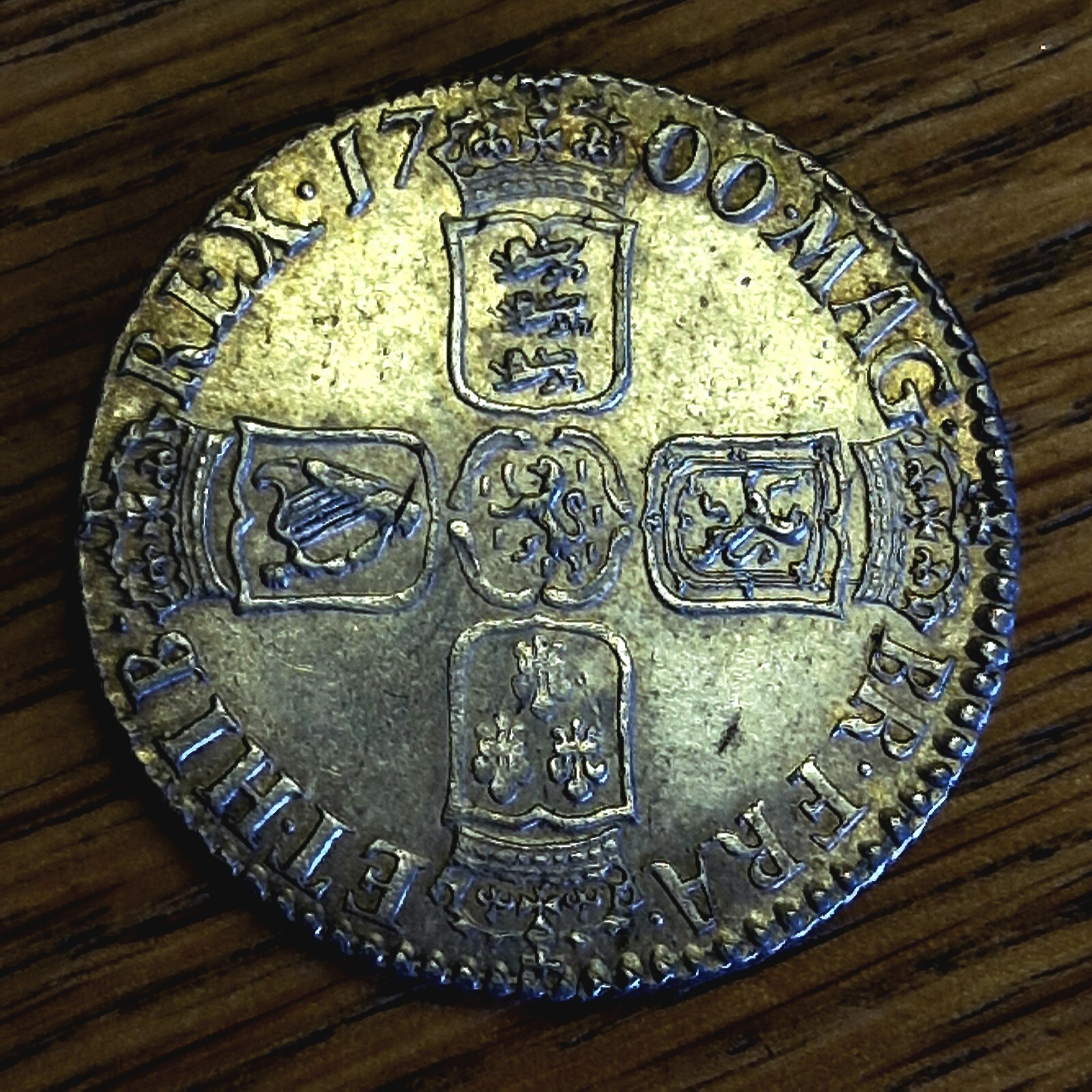 1700 SHILLING, BRITISH SILVER COIN FROM WILLIAM III Stunning Silver ...