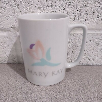 MARY KAY Flower White Ceramic Coffee Cup | eBay