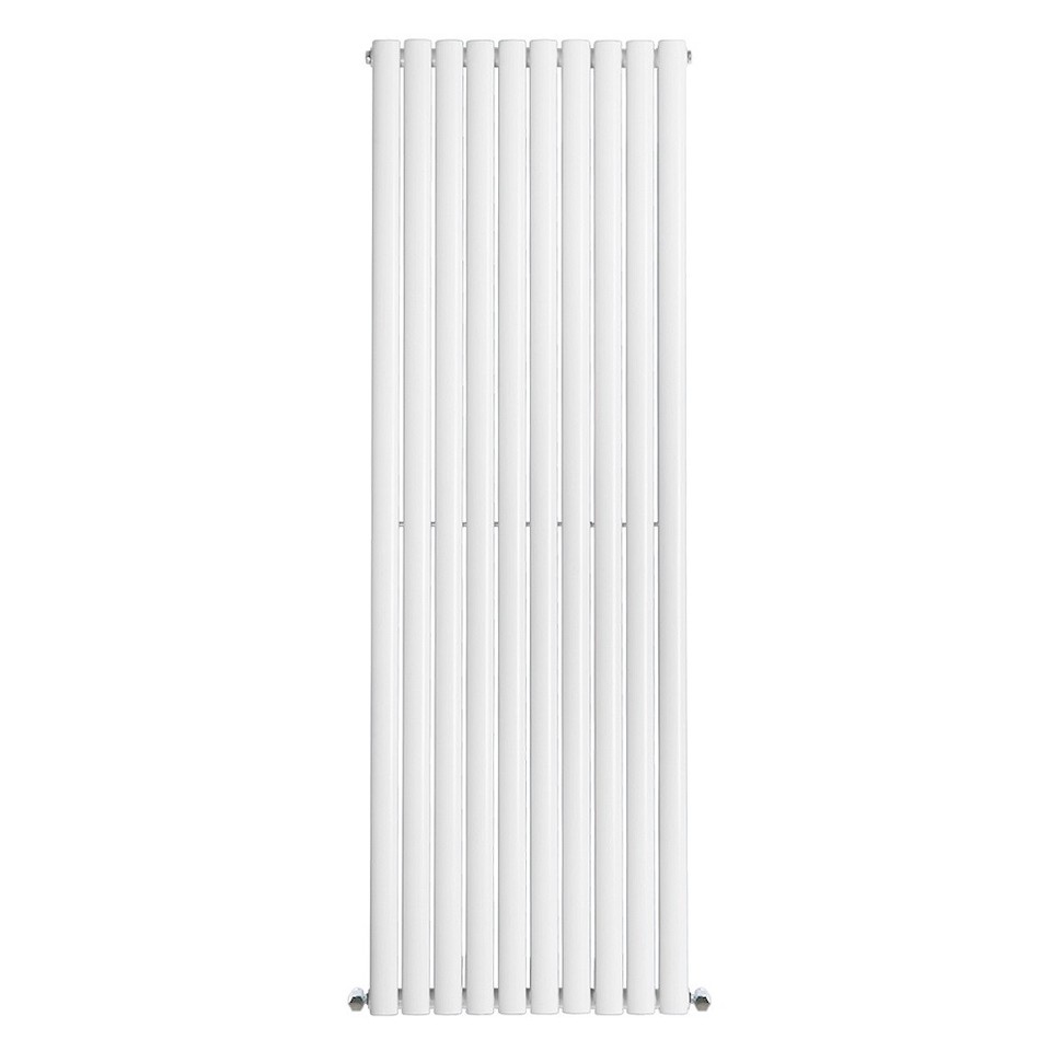 Vertical Designer Modern Oval Column Bathroom Radiator Gloss White ...
