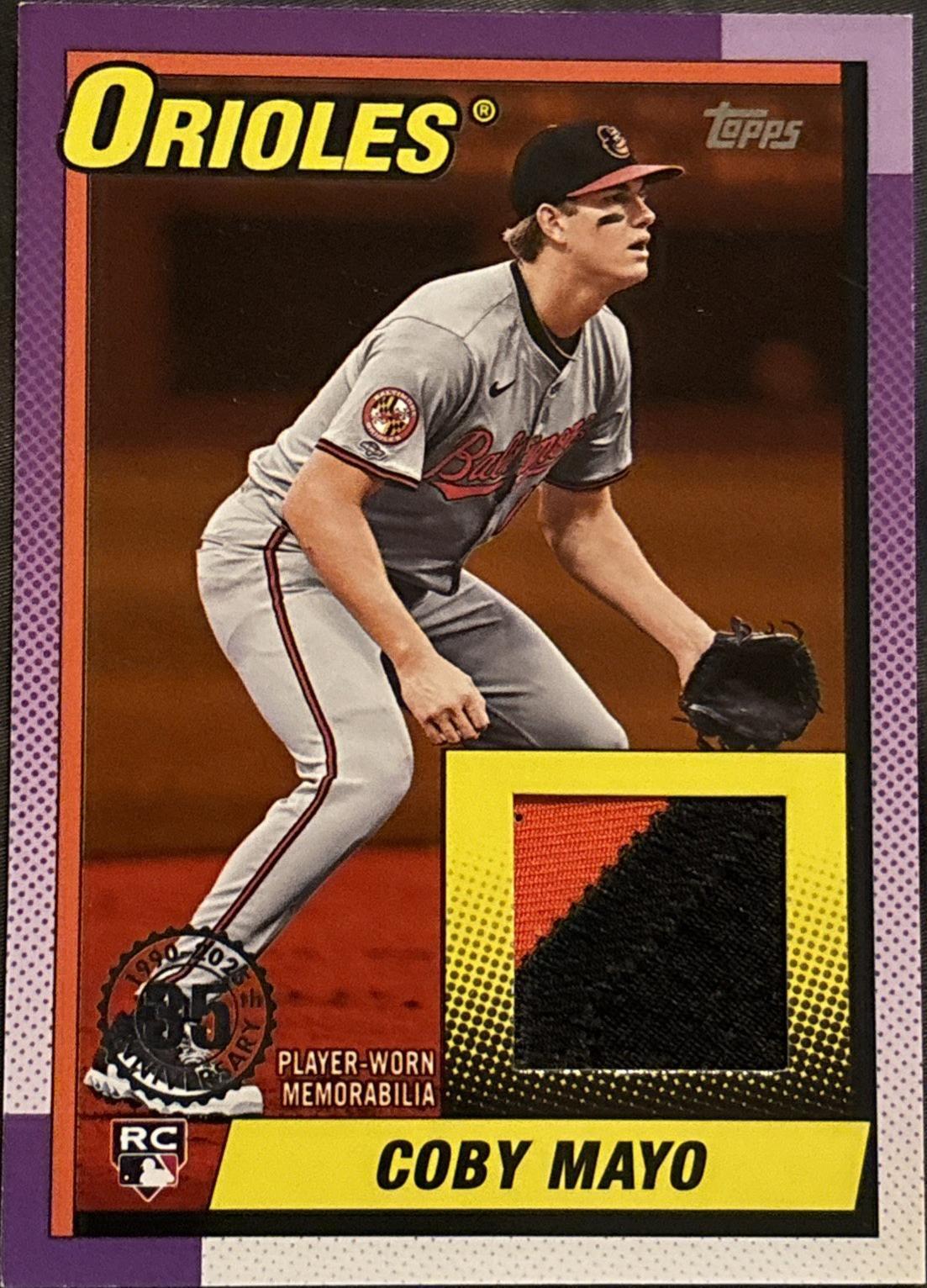 2025 Topps Series 1 - 1990 Topps Baseball Relics Coby Mayo #T90R-CM ...