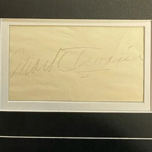 Mark Twain Signed Display ICZ Dave Norman Autograph COA Samuel ...