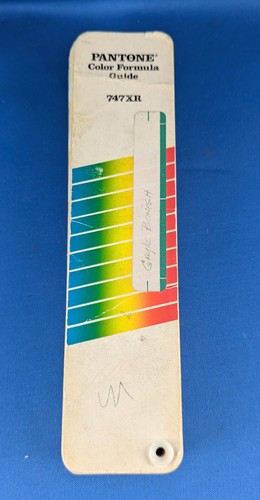 Vintage Pantone Color Formula Guide Chip Book Set 747XR 1989 - 1990 80s ...