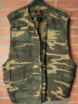 Game Winner Hunting Vest Men's size XL-XXL CAMO, Mesh Back w/ Game Bag ...