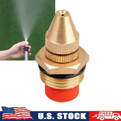 Brass Misting Nozzle Water Mister Sprinkler Head Garden Irrigation ...