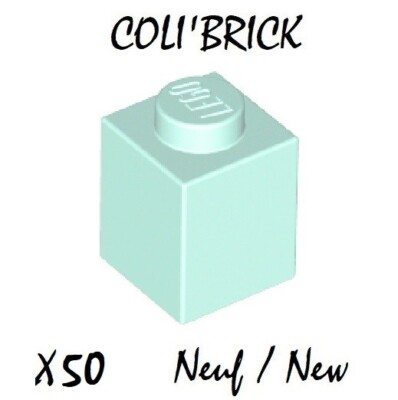 Lego 3005 - 50x Brique Brick 1x1 - Bleu Blue / Light Aqua - 30071 35382 ...