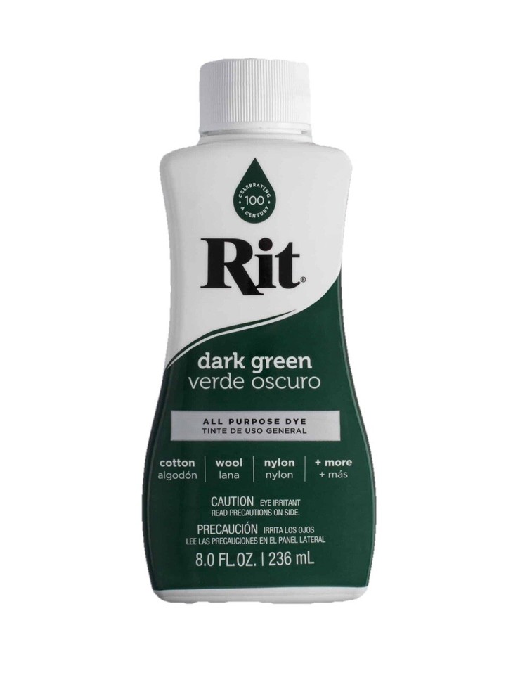 4 Rit All-Purpose Liquid Dye. Scarlet, Wine, Denim Blue, Dark Green. 8 ...