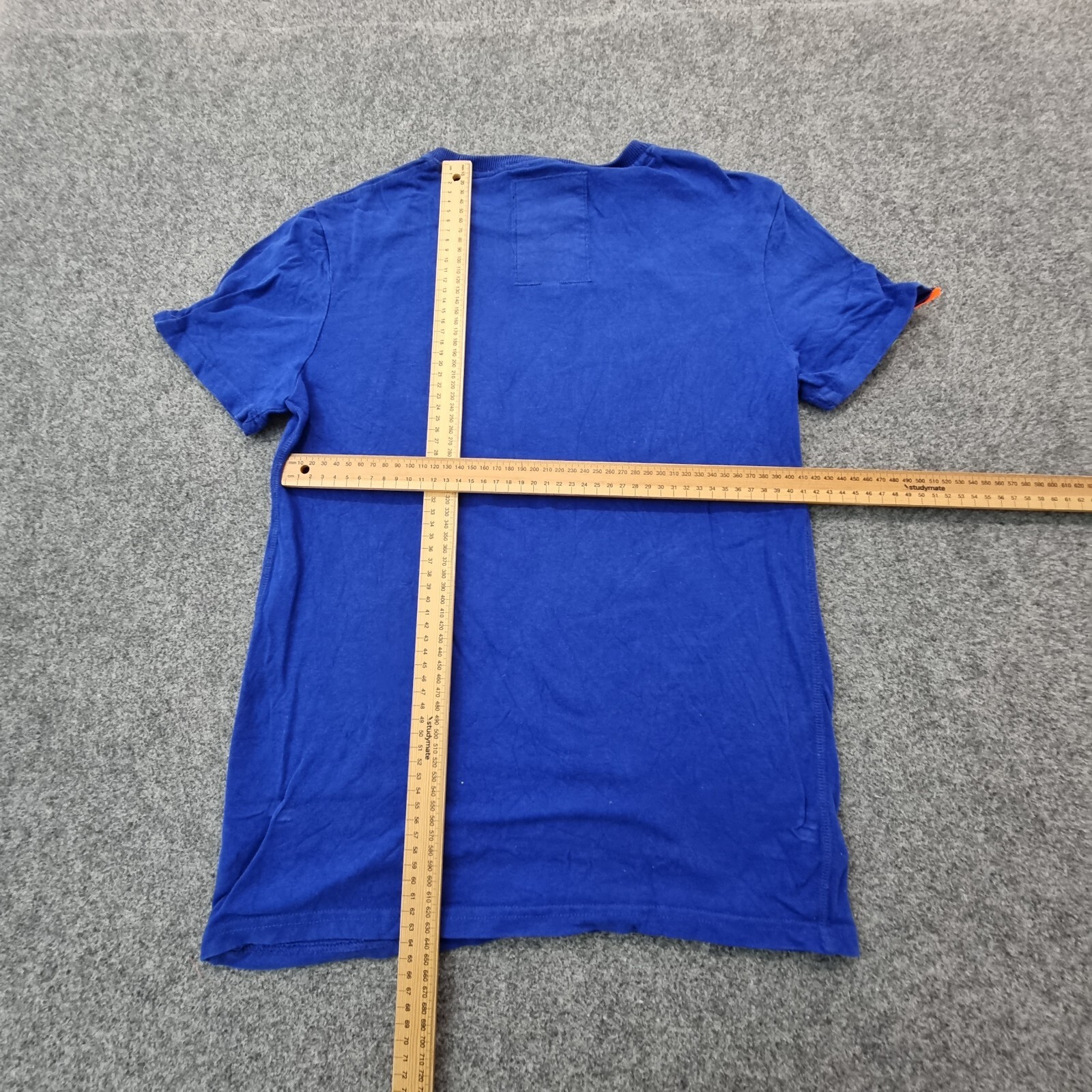 Superdry Shirt Mens SMALL blue short sleeve slim fit T Shirt cotton ...