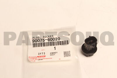 9007560020 Genuine Toyota SOCKET PLUG, REAR SIDE MARKER LAMP 90075 ...