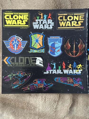 STAR WARS THE CLONE WARS 26 STICKER DECAL SHEET BRAND-NEW UNSTUCK 2008 ...