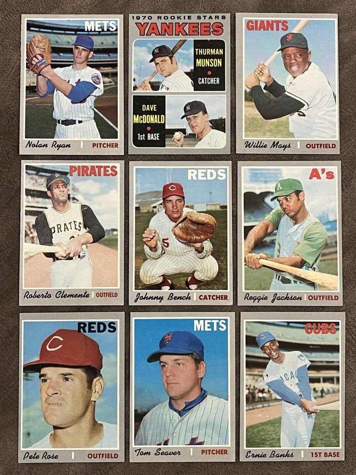 1970 Topps Baseball Complete Set 1-720 EX (Avg.) Most Stars NM+! Ryan ...