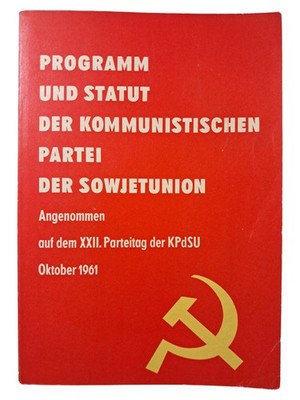 Programma Statuto Partito Comunista Unione Sovietica (KPdSU) 1961 | eBay