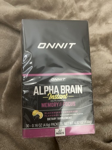 ONNIT Alpha Brain BlackBerry Lemonade 30-0.16 Oz Packets | eBay