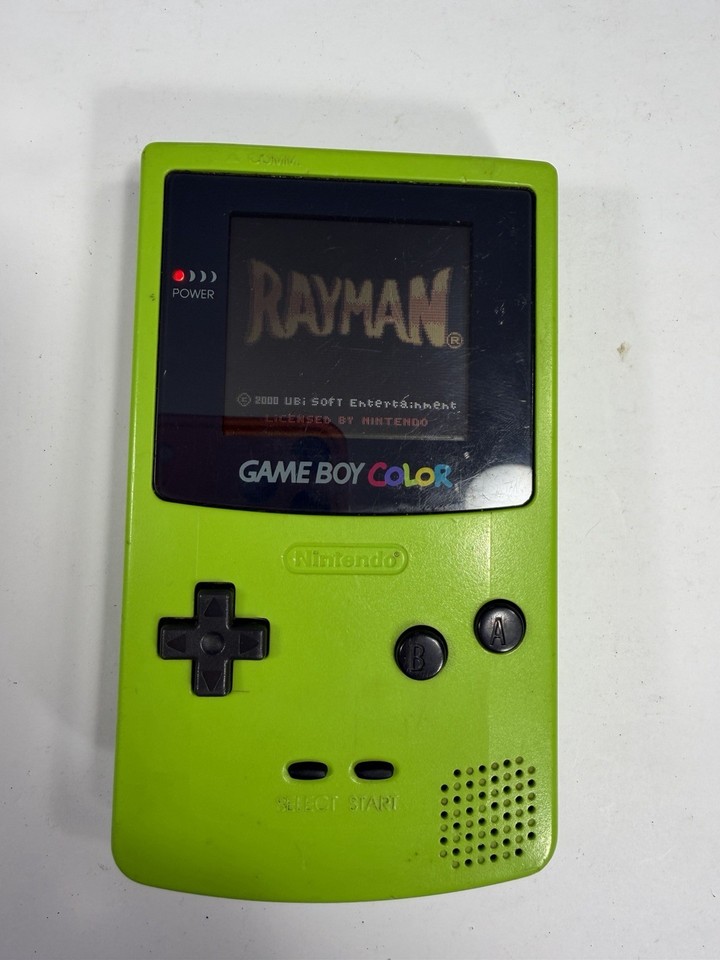 Nintendo GameBoy Color Handheld Game Console Kiwi Green W/Rayman Game ...