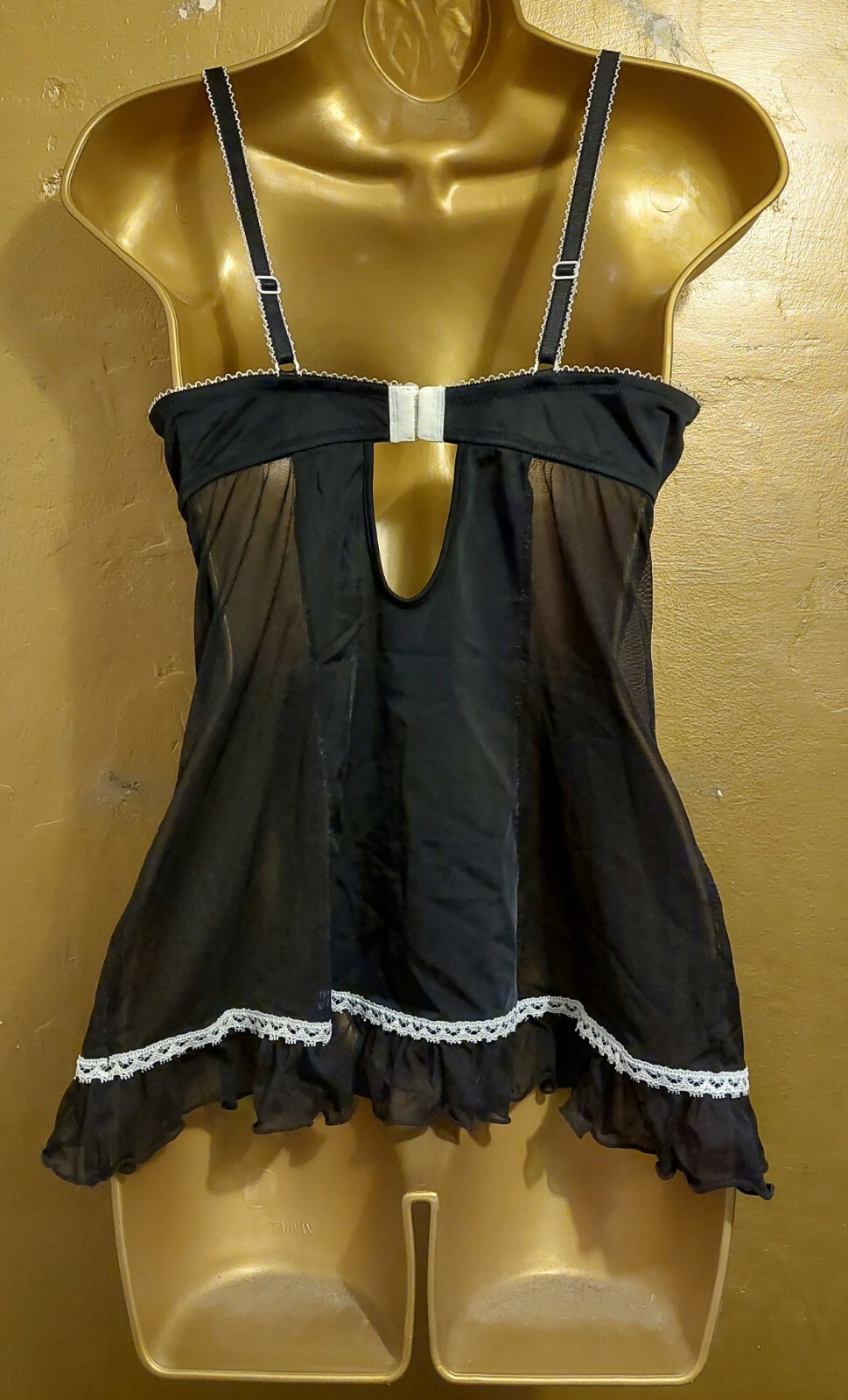 Black corset/basque s.14/16, ribbon&Bows,sheer panels… - Gem