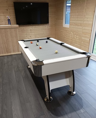 New 6ft White Deluxe Cloth Pool Table With Internal Ball Return Free ...