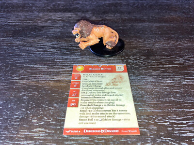 Blessed Hunter D&D Miniature Unhallowed mini Dungeons Dragons dire lion ...