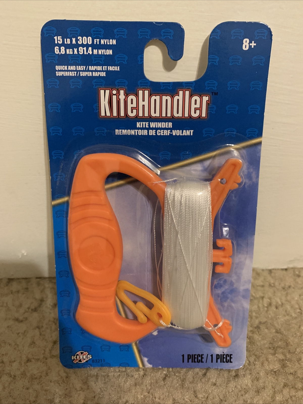 Kite Handler ~ Kite String Winder ~ 15LB x 300 ft Nylon ~ Orange | eBay