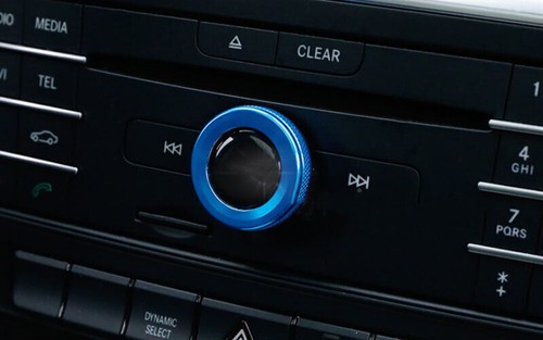 For Benz GLE GLS 2016-2019 Blue Alloy Central Console Volume Switch ...