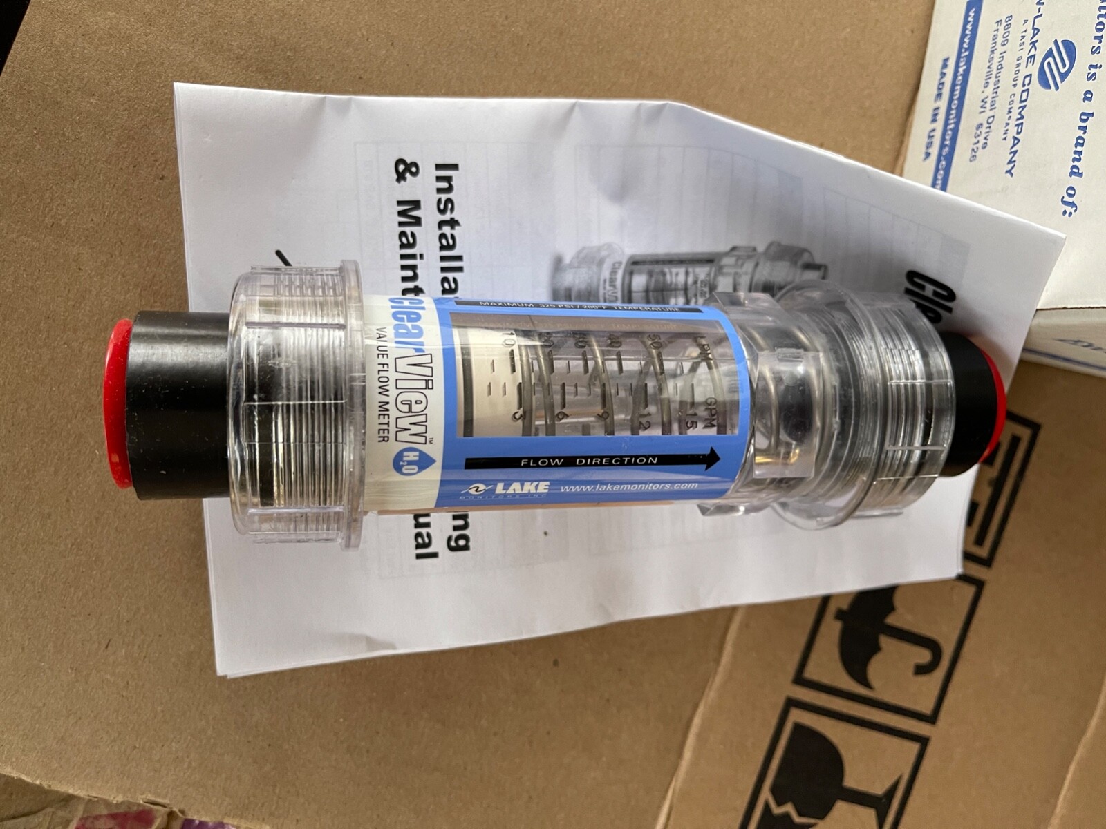 LAKE MONITORS CLEARVIEW H2O VALUE FLOW METER CVC10W3S | eBay