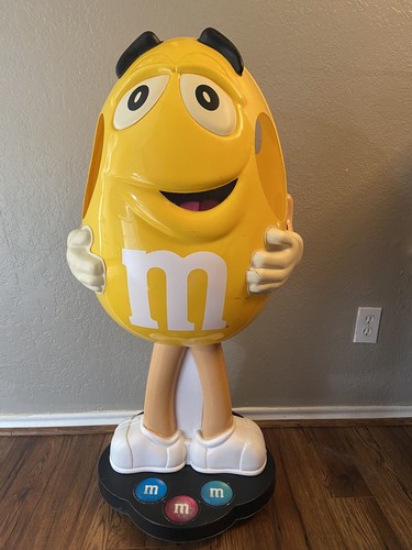 Yellow MM Store Candy M&M Display On Wheels 41 Inches Tall Vintage ...