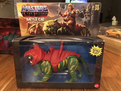 Masters of the Universe He Man Battle Cat Fighting Tiger Mattel Mint ...