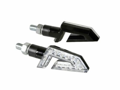 TURN SIGNALS PAIR LED KAP OMOLOGATE BLACK UNIVERSAL | eBay Australia