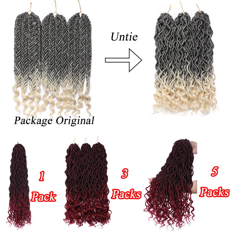 20 Inch Goddess Faux Locs Braids Hair Extensions for Braiding Dread ...