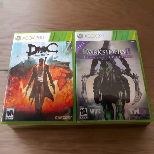 Xbox 360 Microsoft 2 Game Lot w/ Cases - DMC Devil May Cry & Darksiders ...