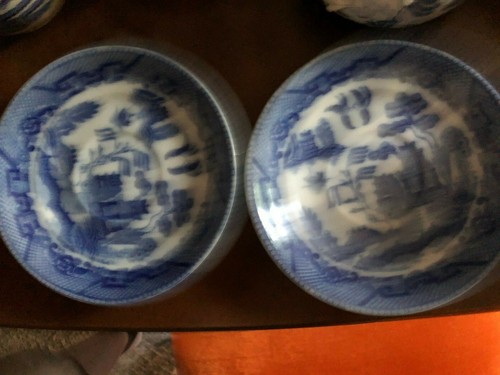 2 Vintage MARUTA CHINA Blue on White Saucer Plate made in Occupied ...