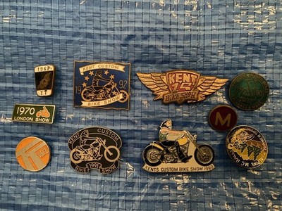 9 Vintage TT Motorcycle Rally Badges Kent Custom Bike Show joblot | eBay UK