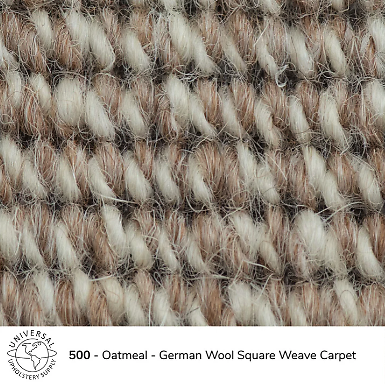 Oatmeal German Wool Square Weave Carpet Made in Germany 80" wide (16 ...