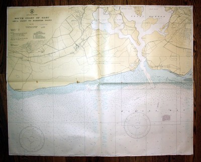 1944 Hawaiian Islands Oahu Ahua Point Barbers Point Hawaii Pazifik ...