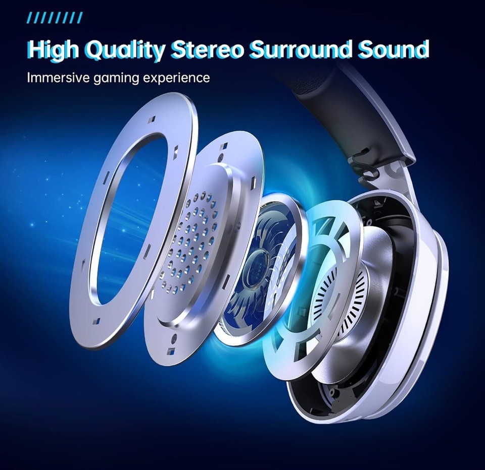 2.4ghz Captain 300 Wireless Gaming Headset Black for PC, PS4, PS5, Mac ...