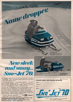 1970 Sno-Jet Super Jet & Super Sport Snowmobile Original Color Ad | eBay