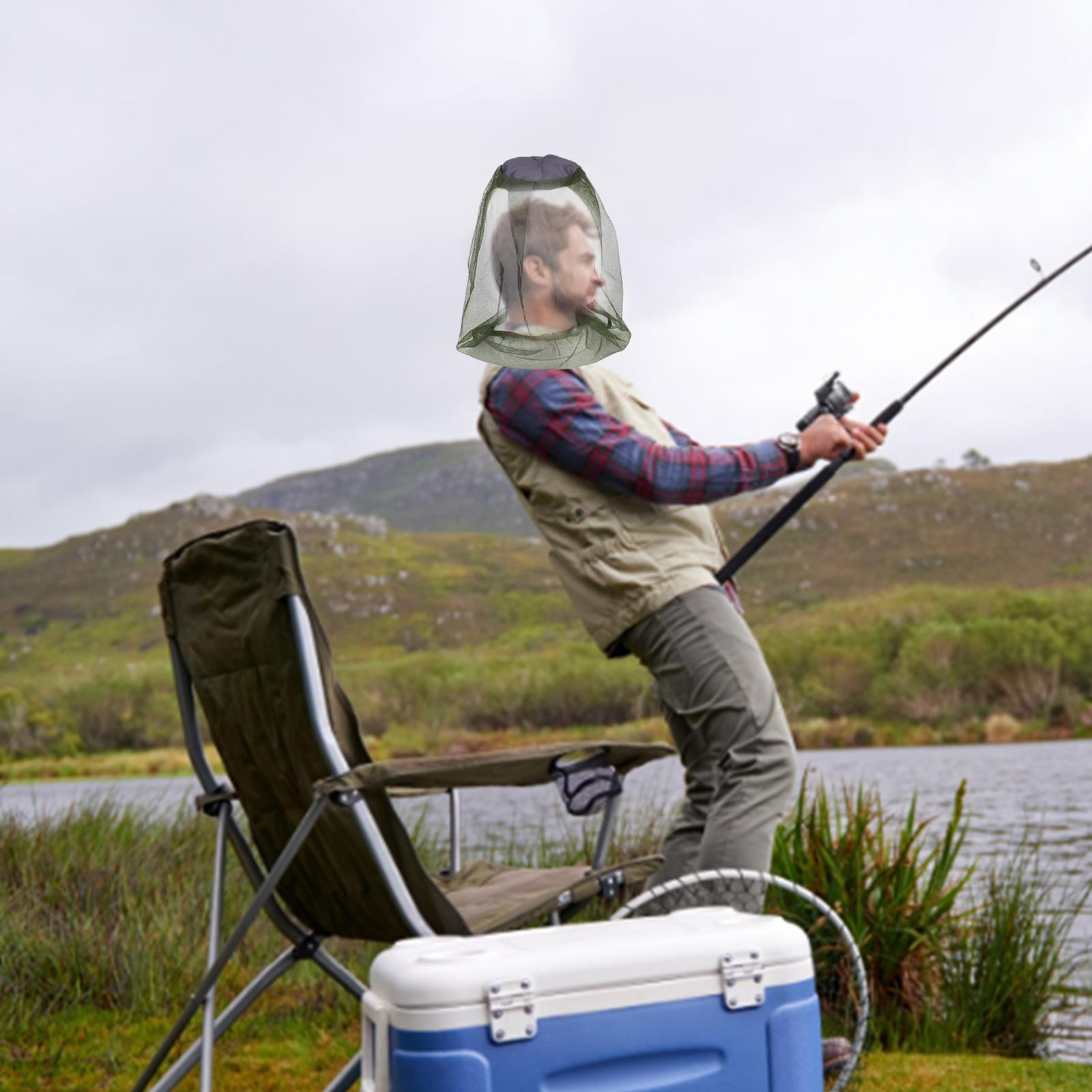 Head Net Mesh Protective Cover Mask Face from Insect Bug Bee Mosquito ...