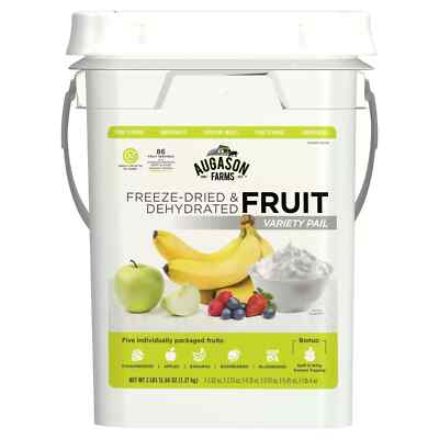 Survival Food Supply Kit Emergency Bucket 4 Gallon Fruit Rations Freeze ...