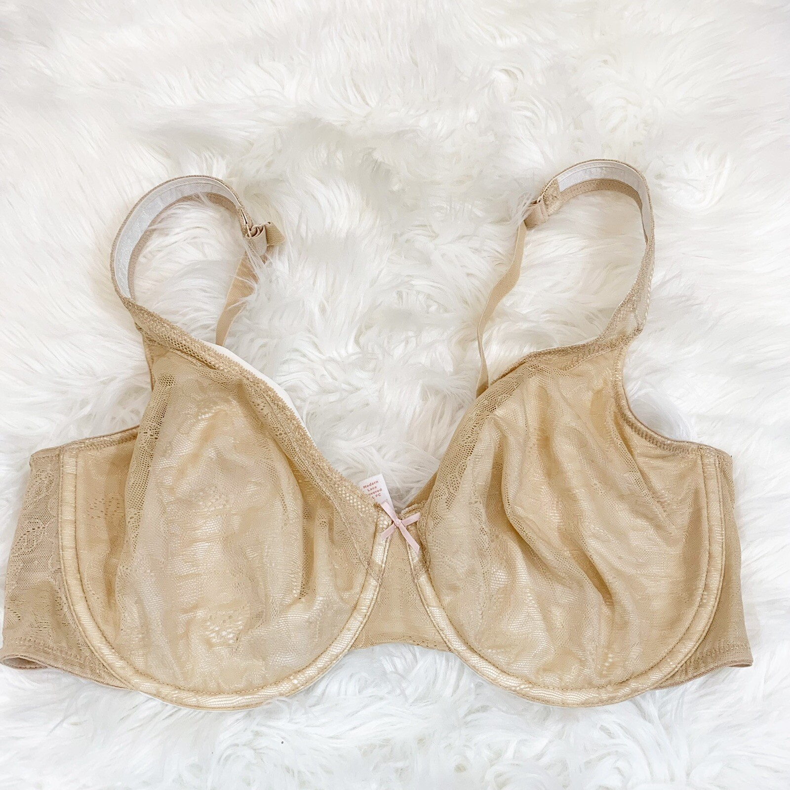 Cacique Womens 40DD Lace Overlay Bra Underwire No Pad… - Gem