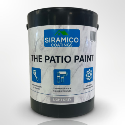 Grey patio paint -Patio slab paint-Siramico Coatings-5 Litres-Light ...