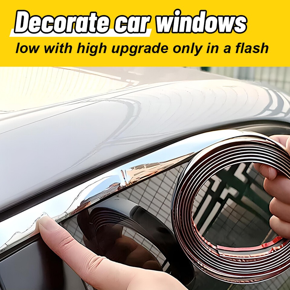 Universal Chrome Molding Trim Wide Automotive Trunk Body Side Bumper ...