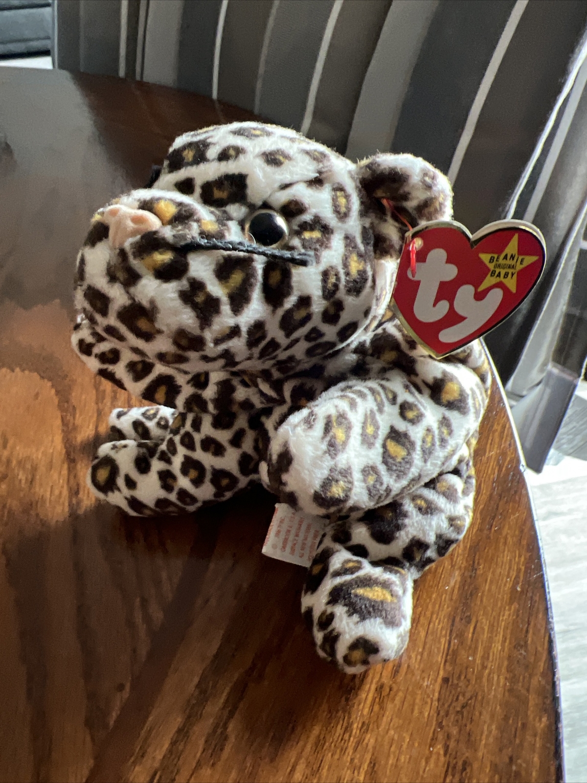 Vintage 1996 Ty Beanie Babies Freckles the Spotted Leopard Plush Toy ...