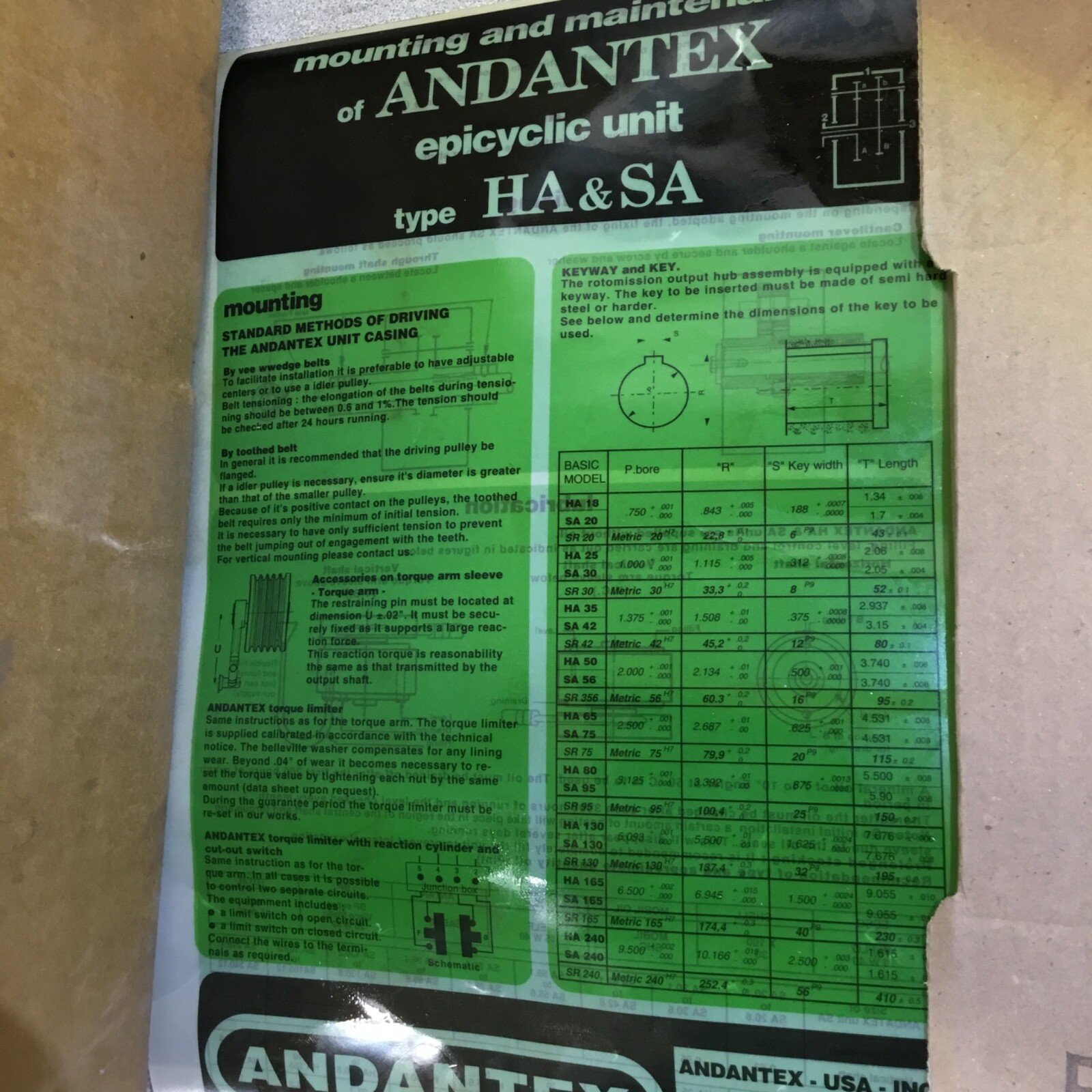 NEW Andantex SR42-2-3.07-62 SR Series Differential Gearbox Reducer | eBay