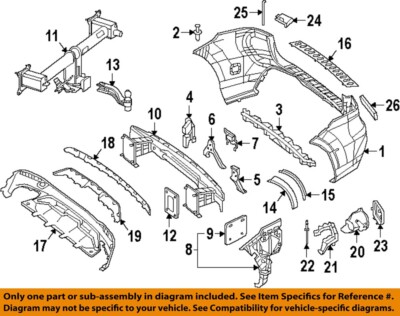 MERCEDES OEM 12-19 GLE300d Rear Bumper Bumper Components-Reflector ...