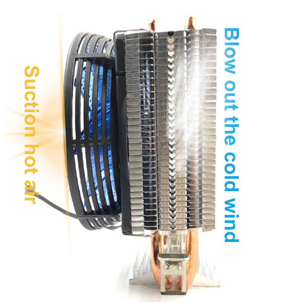 2 Heat Pipe CPU Cooler for Intel LGA 775/1155/1156 CPU Radiator PC ...