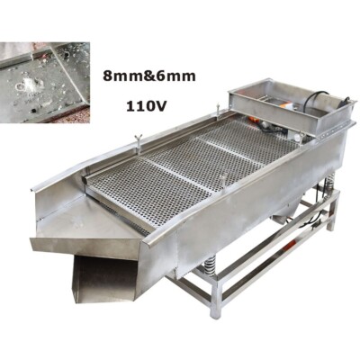 8mm&6mm Stainless Steel Linear Sifter Straight Vibrating Sieve Screen ...