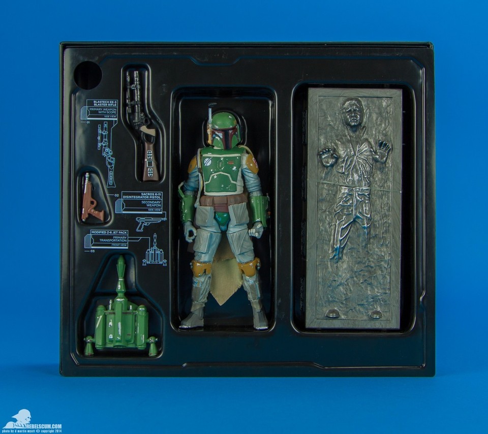 Star Wars Black Series Boba Fett & Han Solo in Carbonite 2013 SDCC ...